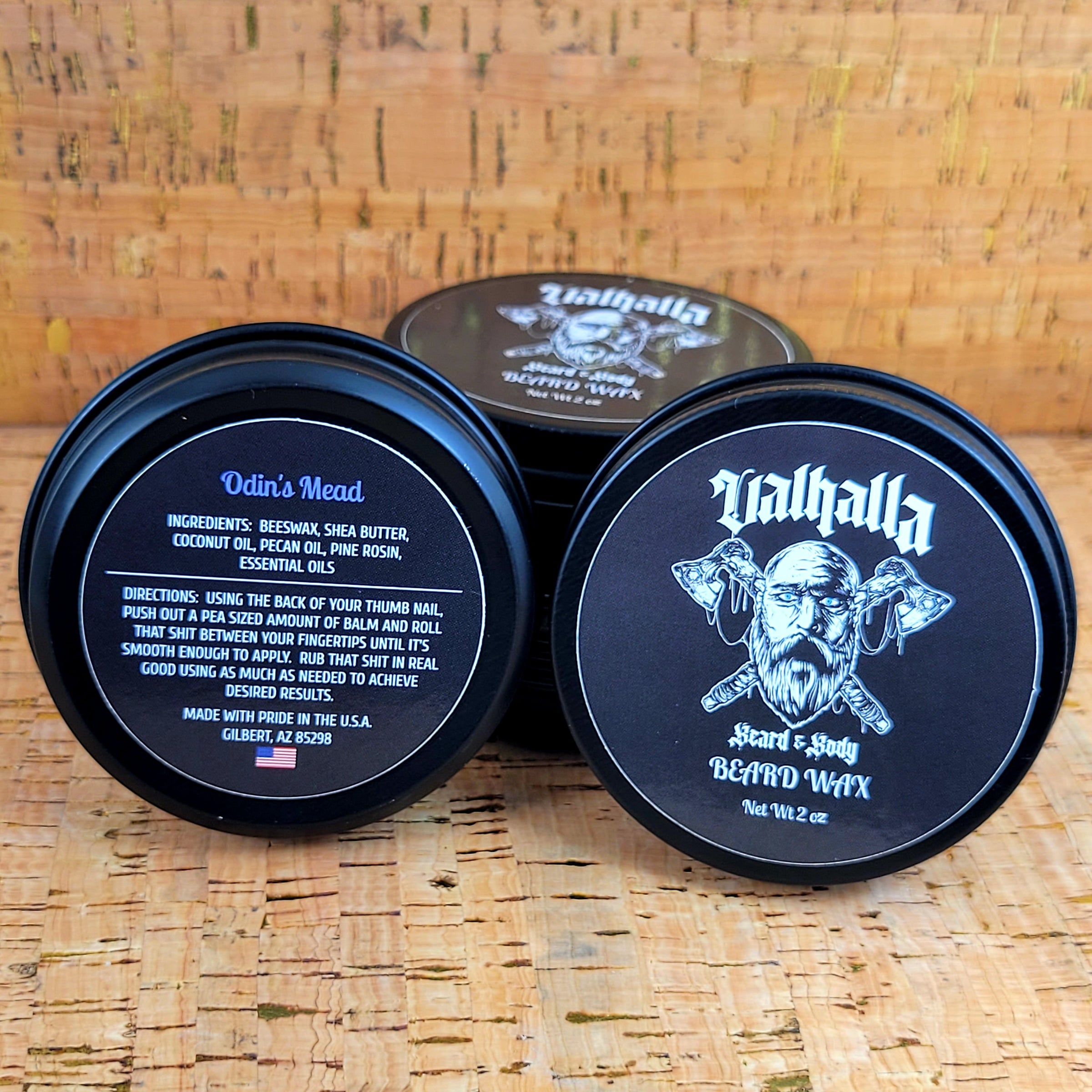 Beard Wax - Odin's Mead (Frankincense, Sandalwood, Rosemary, Birch)